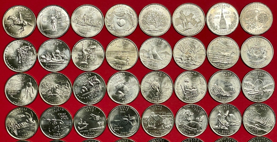 Complete Statehood State Quarters and US Territory Set of 56 ...