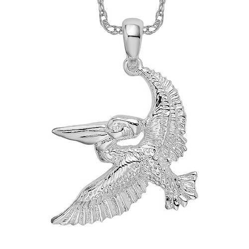 925 Sterling Silver Flying Pelican Symbol of Focus Persistence Bird ...
