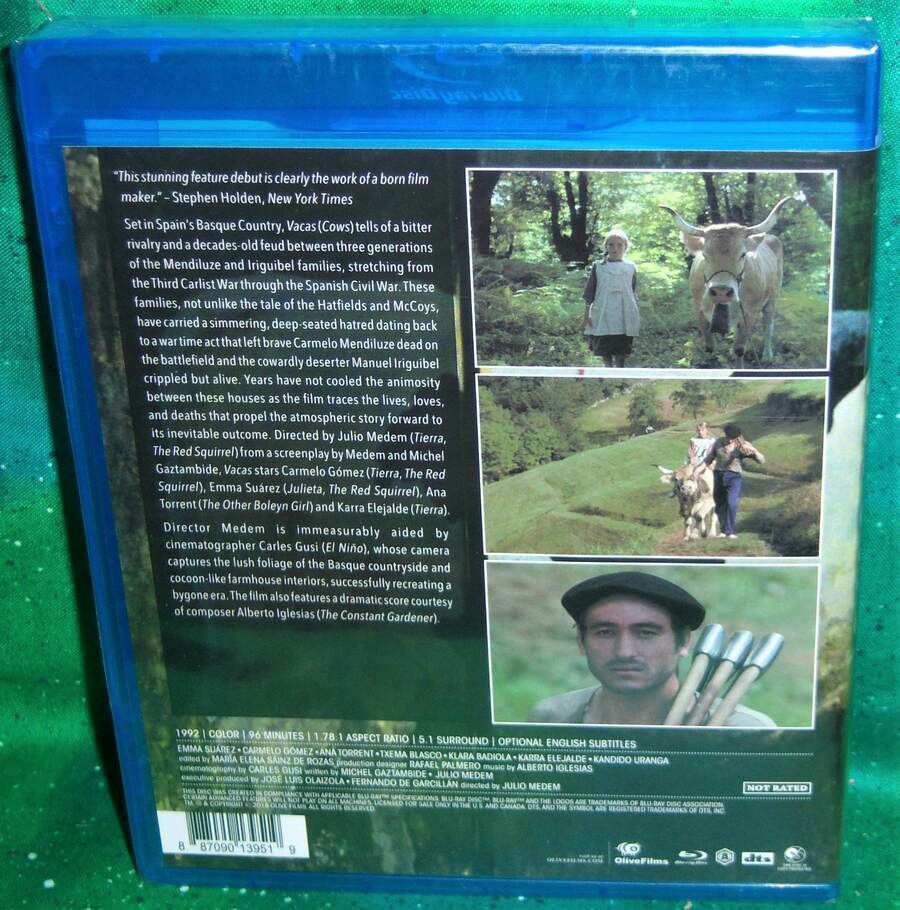 NEW RARE OOP OLIVE FILMS JULIO MEDEM VACAS aka COWS SPANISH MOVIE BLU ...