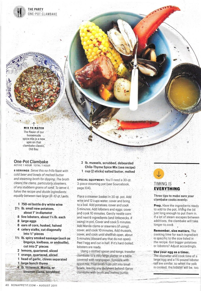 Bon Appetit Magazine Summer Recipes Pickles and Jams Fruit Pie Clambake ...