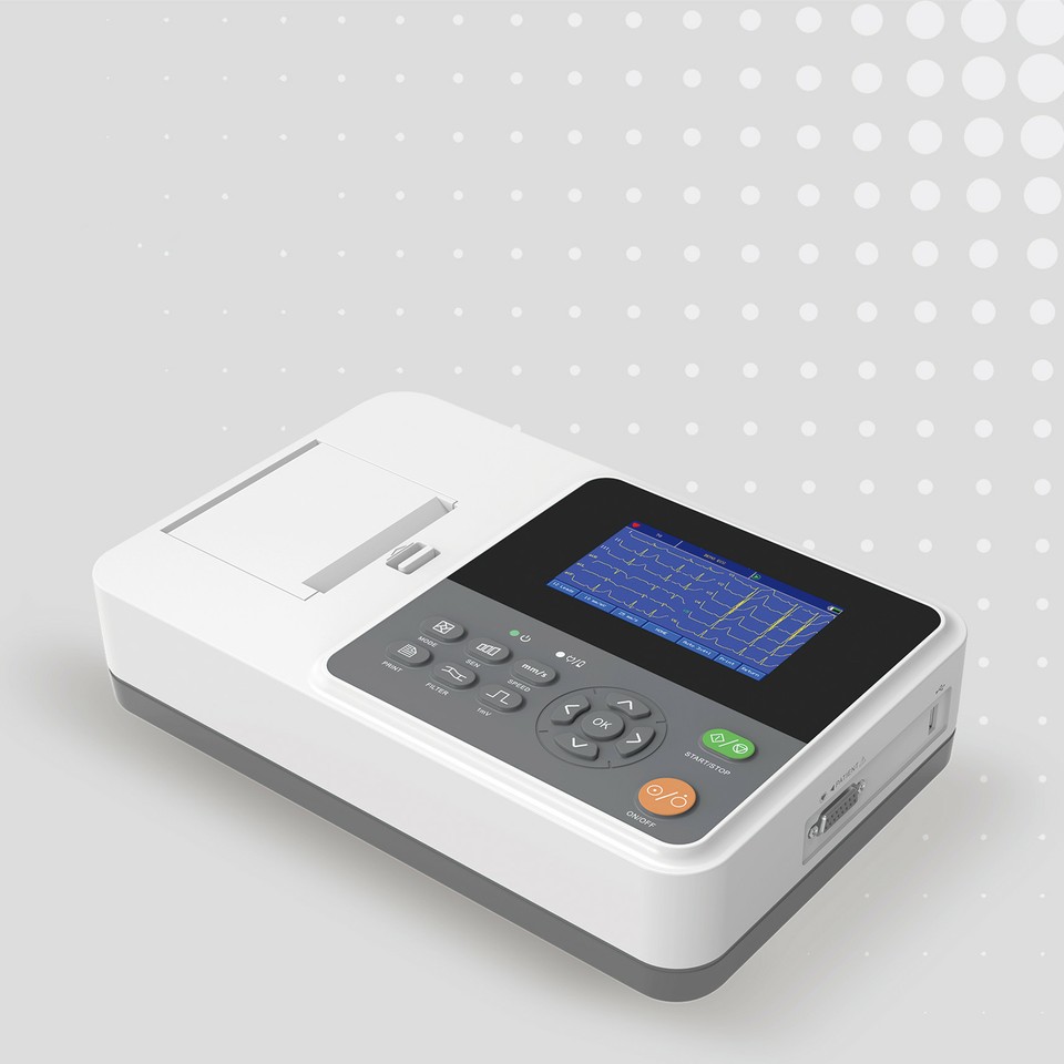 CONTEC E3 12-Lead ECG/EKG machine Electrocardiógrafo Portable ...