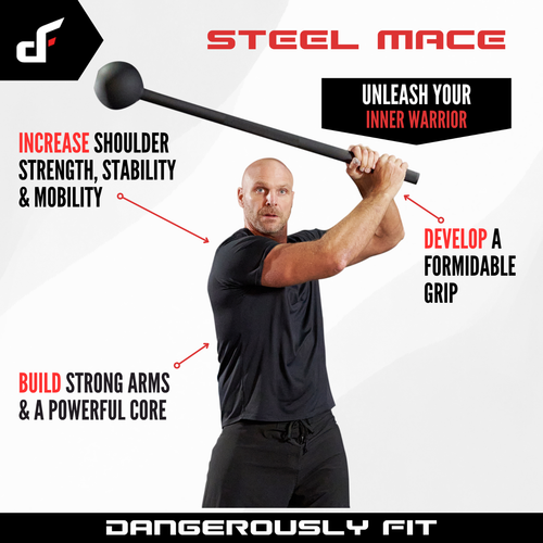 Steel Mace (7lb to 60lb) - Dangerously Fit Mace Bell Training | eBay