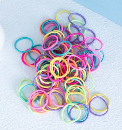50 NEW EXTRA SUPER STRONG MINI SMALL HAIR ELASTICS BOBBLES BANDS KIDS ...