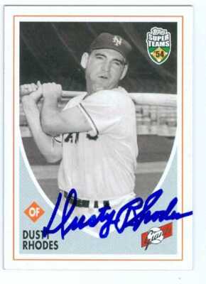 Dusty Rhodes autographed Baseball Card 2002 Topps Super Teams 1954 ...
