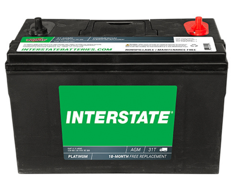 Interstate Batteries Marine Deep Cycle Battery Group Size 31 12V 100Ah ...