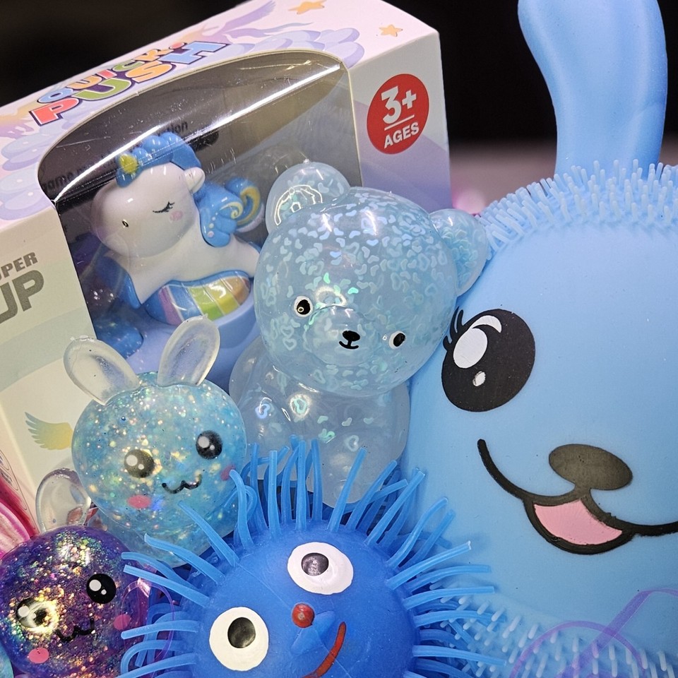 1 Dozen Glitter Teddy Bear Squishy Fidget Toy Stress Relief Relax ...