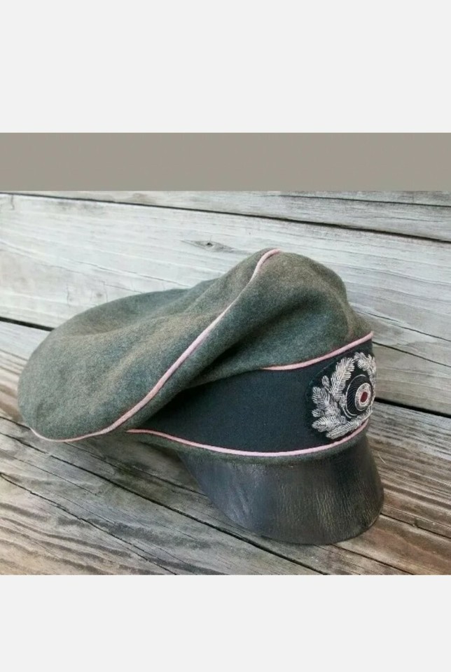 WW2 GERMAN HEER PANZER OFFICER "CRUSHER CAP" WOOL MADE...(NICE REPRO ...