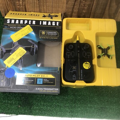 Sharper Image Auto Pilot DX-1 Micro Drone Black Rechargeable 2.4GHz ...