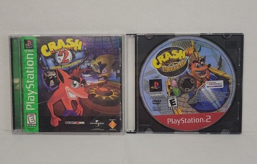 Crash Bandicoot 2 Cortex Strikes Back PS1 Green Label CIB & Nitro Kart ...
