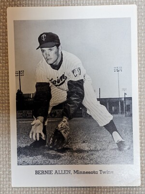 1960's BERNIE ALLEN Original Minnesota Twins B/W Photo Card 5X7 | eBay
