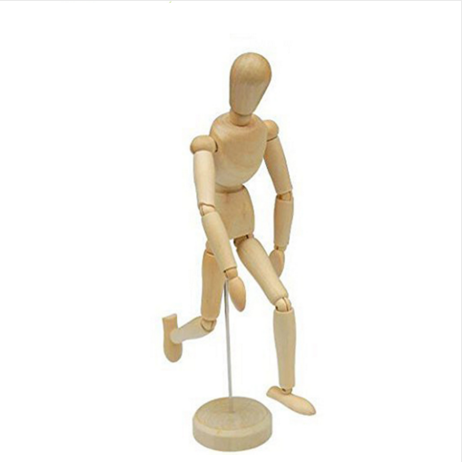 Artist Wooden Human Manikin Drawing Aid Movable Limbs Timber Art ...