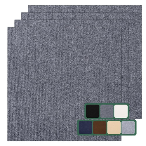 30 Pack Carpet Tile - 12” X 12” Self Adhesive Carpet Floor Tiles Anti ...