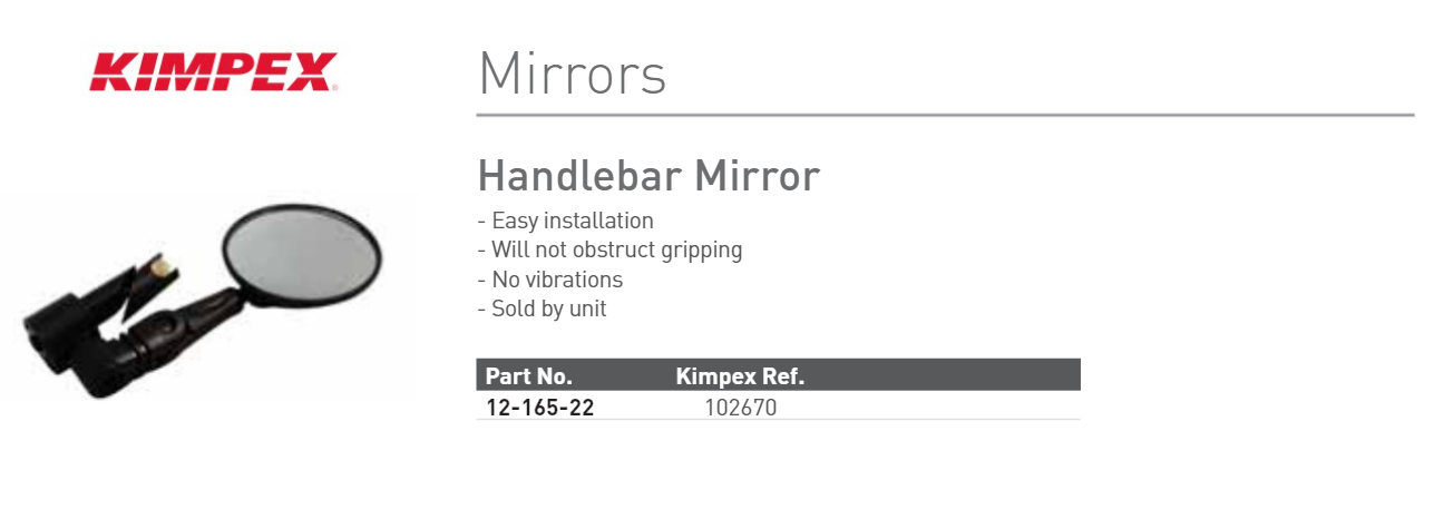 New Kimpex Universal ATV or Snowmobile Bar End Style, Bolt On Rear view ...