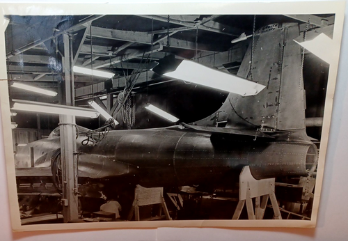 1943 Lockheed Top Secret Experimental Jet Plane In Lab 7 3/4 x 11 Photo ...