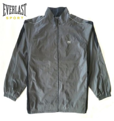 EVERLAST SPORT NEW Grey Black Waterproof Ahtletic Woven Jacket Big Mens ...