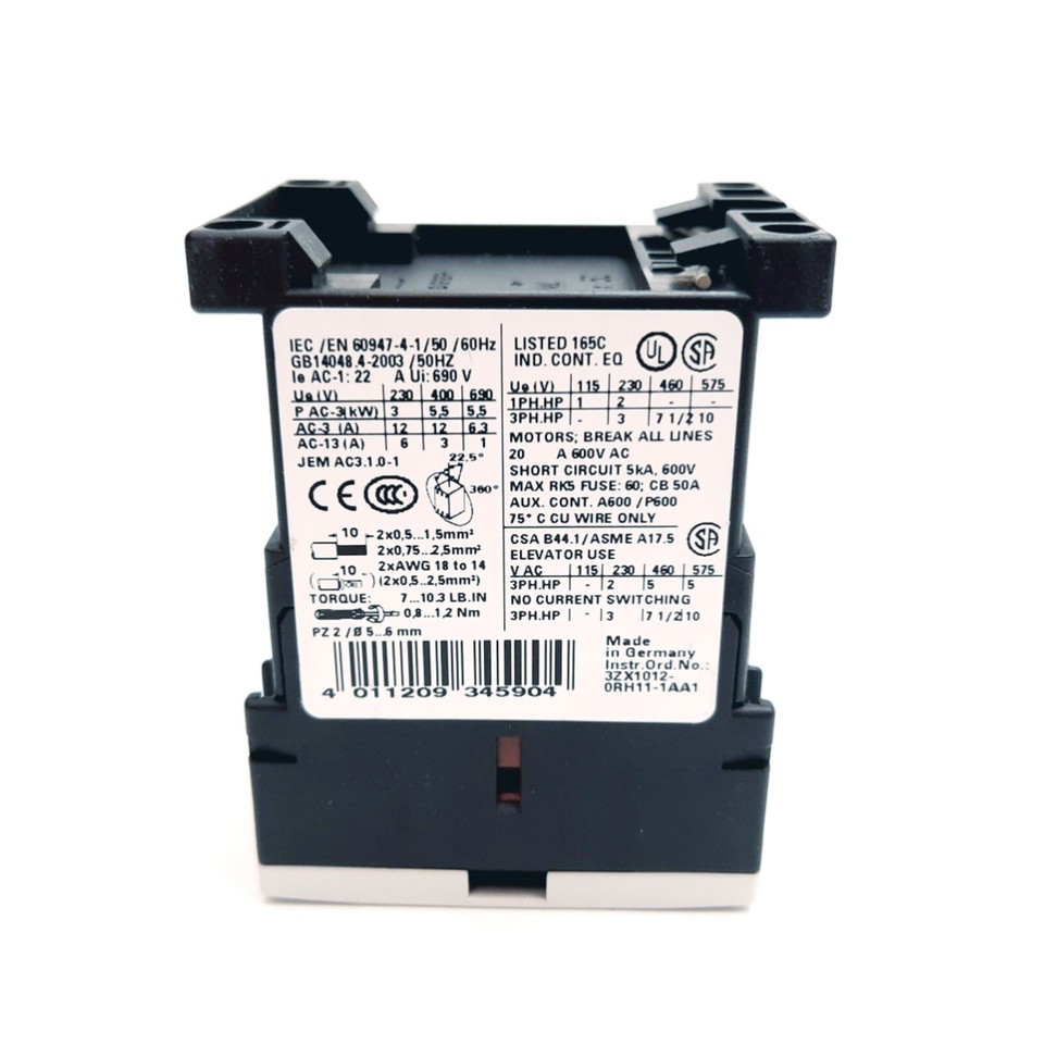 1PCS NEW FIT FOR Contactor 3RT1017-1AK61 4011209345904| eBay