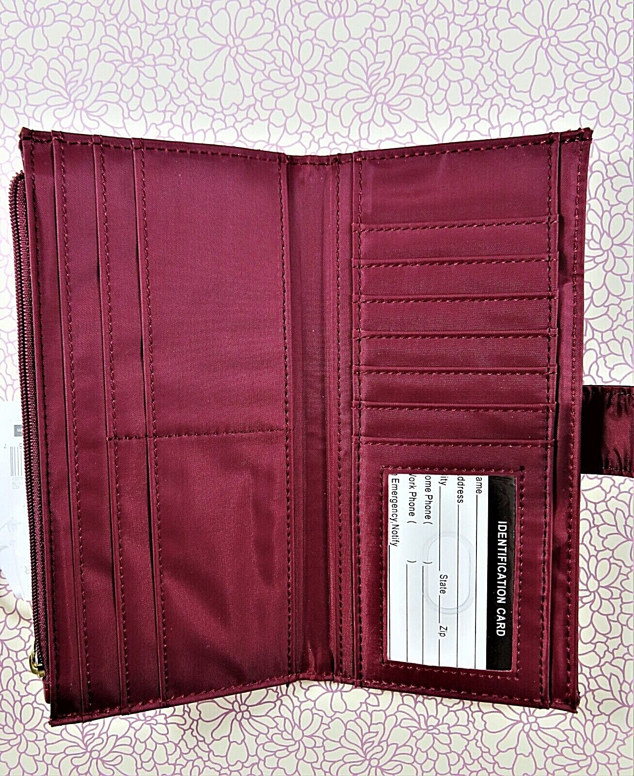 Time and Tru Silvadur Wallet Red Antimicrobial Treated Multi ...