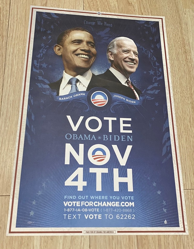 Barack Obama 5 Piece Poster & Flyer Set! One feat President Joe Biden ...