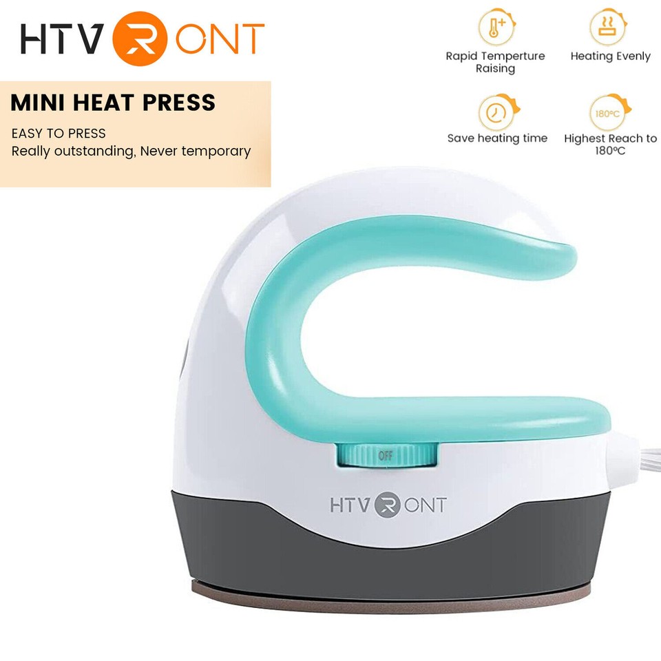 HTVRONT Mini Heat Press Machine Iron Transfer Sublimation T-Shirt Small ...