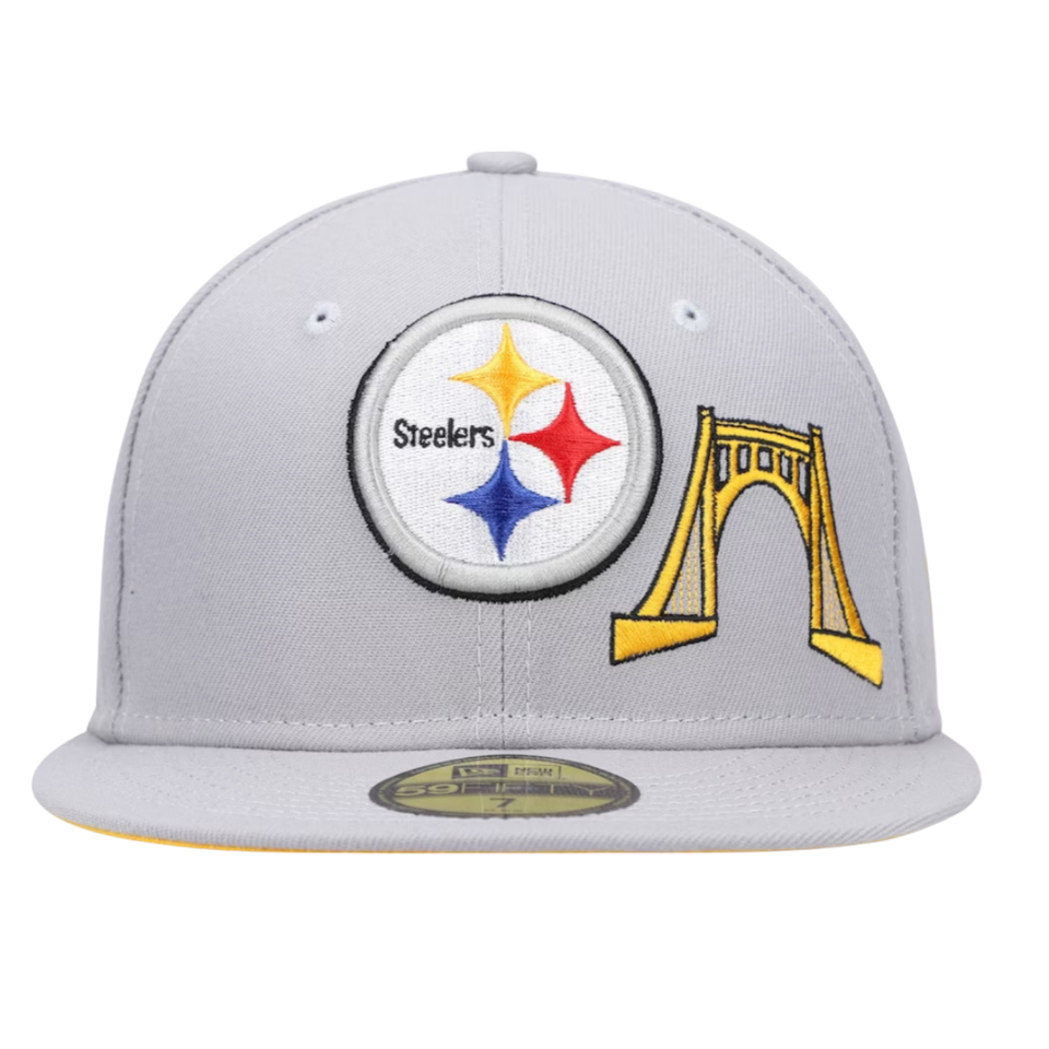 New Era Pittsburgh Steelers City Edition 59FIFTY Fitted Hat Cap Gray ...