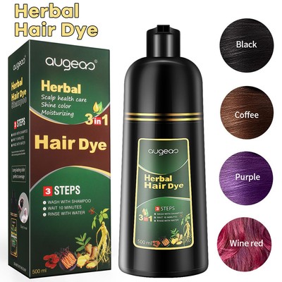 500ML Permanent Hair Dye Instant Fast Hair Dye Color Shampoo Coconut ...