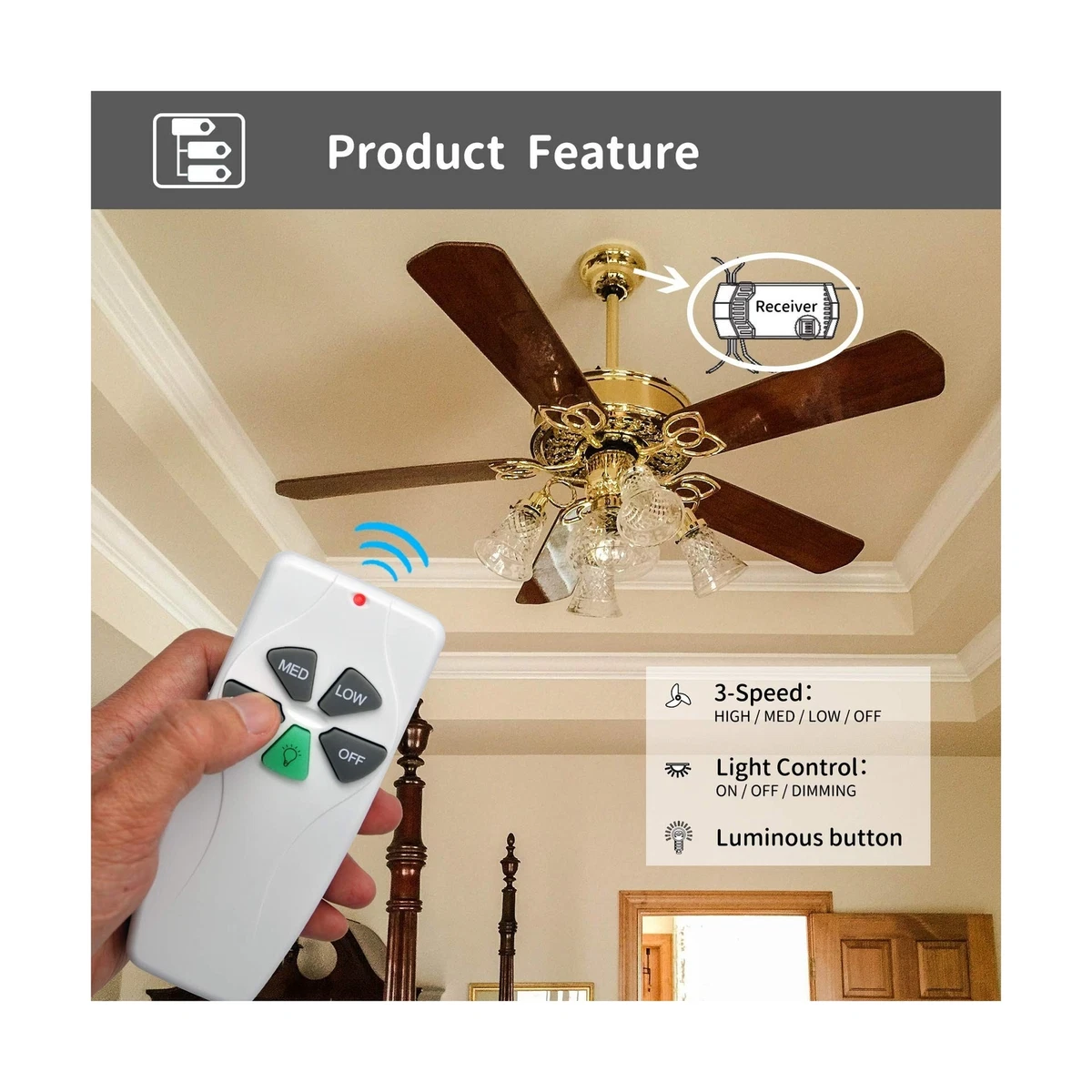 Harbor Breeze Ceiling Fan Remote Control Receiver Replacement | Shelly ...