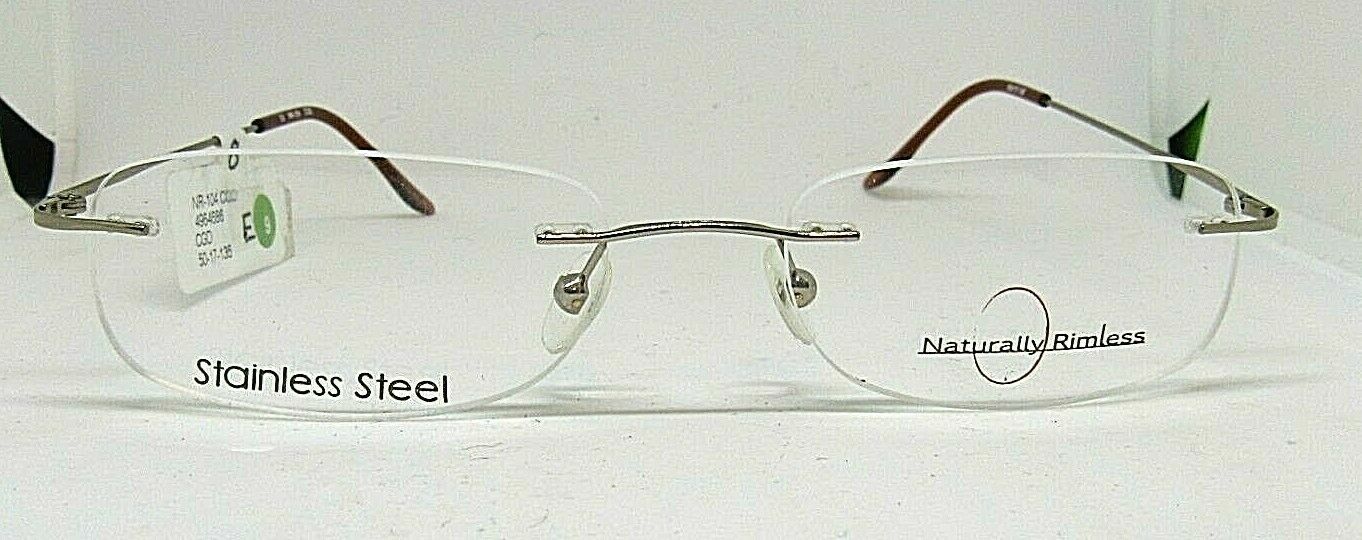 Naturally Rimless Eyeglasses NR-104 Champagne 50-17-135 | eBay