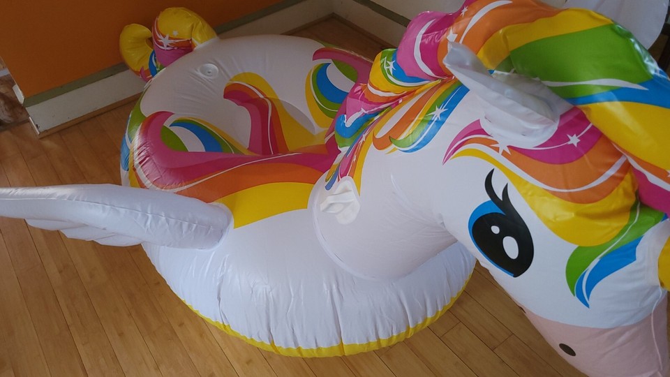 Modified Intex Inflatable Mega Unicorn Island Ride On Pool Toy | eBay