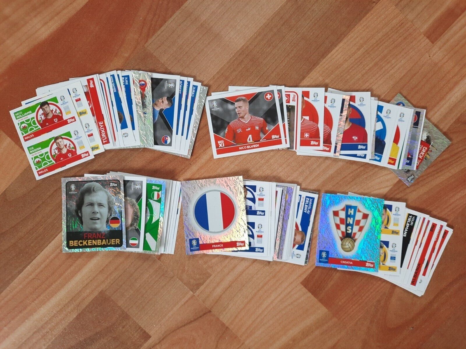 TOPPS EM STICKER BILDER FUSSBALL EURO 2024 - 5, 10, 15 oder 20 Sticker ...