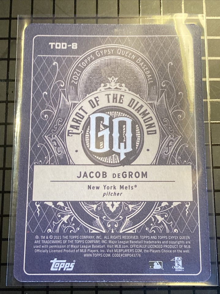 2021 Topps Gypsy Queen Tarot of the Diamond #TOD8 Jacob deGrom ~ New ...
