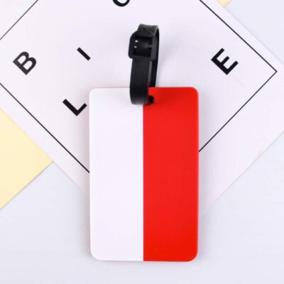 2 Pc Set Polish Flag Luggage Tag Label ID Suitcase Bag Baggage Travel ...