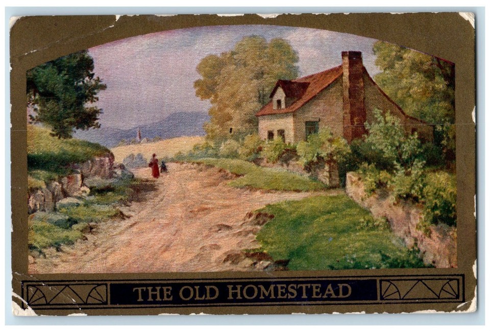 DPO (1887-1958) Hubbard Indiana IN Postcard The Old Homestead 1910 ...