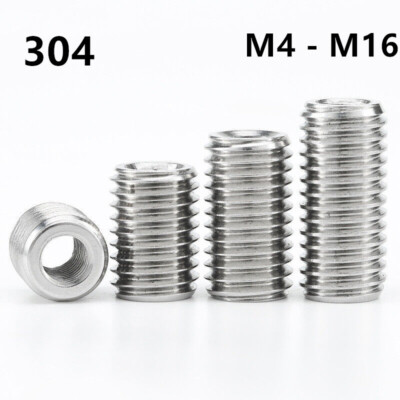 M4 - M16 Stainless Steel Nut Insert Thread Repairing Metal Threads ...