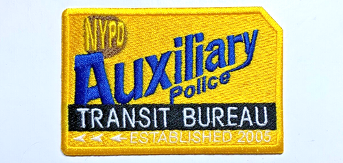 New York City NYC NYPD Auxiliary Police Transit Bureau Metrocard patch ...
