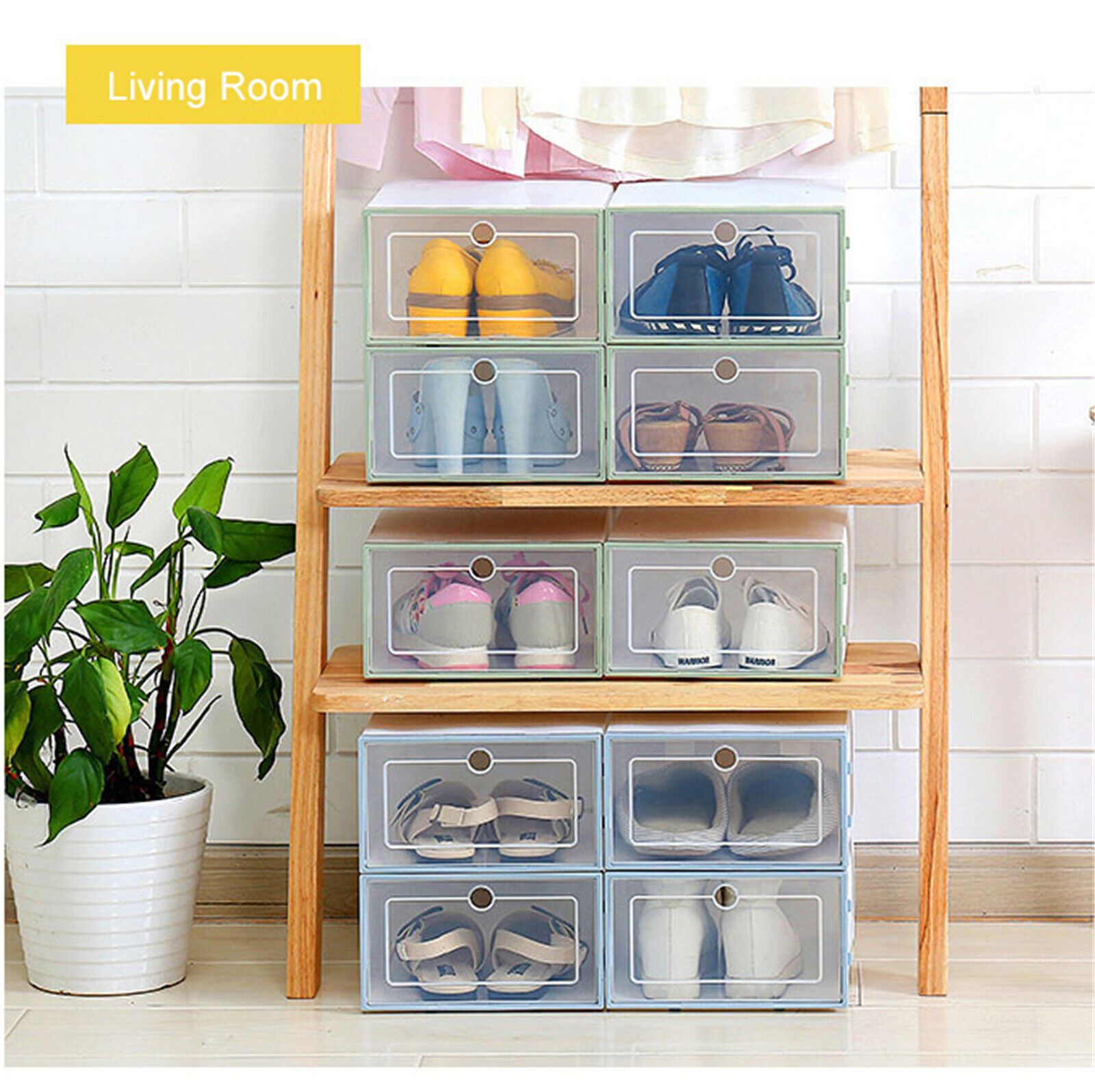 Shoe Organizer Drawer Plastic Storage Rectangle Thicken Shoes Boxes ...