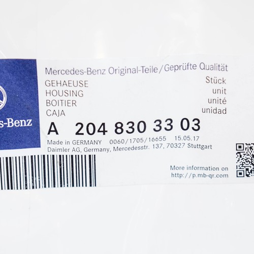 NEW MERCEDES BENZ C CLASS W204 AIR INTAKE DUCT A2048303303 08-14 ...