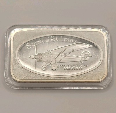 🌟 1972 Madison Mint Spirit of St Louis 1 oz .999 Fine Silver Vintage ...