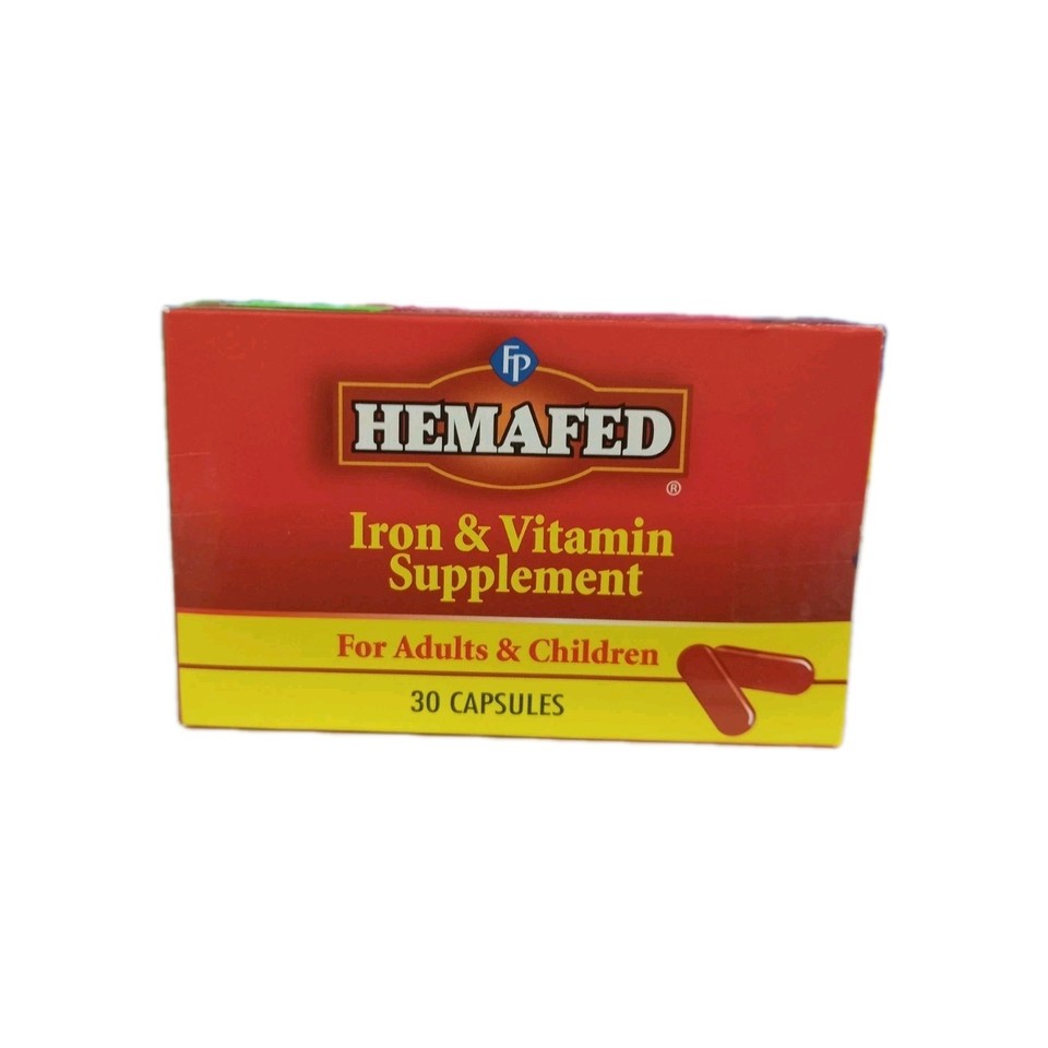 Hemafed Iron & Vitamin Supplement 30 Capsule | eBay