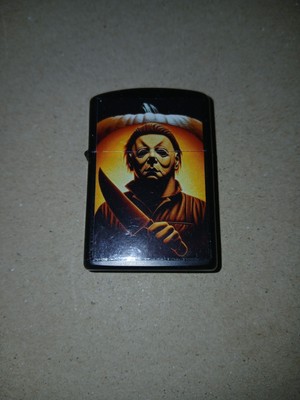 Horror Michael Myers Black Metal Flip Top Lighter ~ Refillable ~ Gift ...
