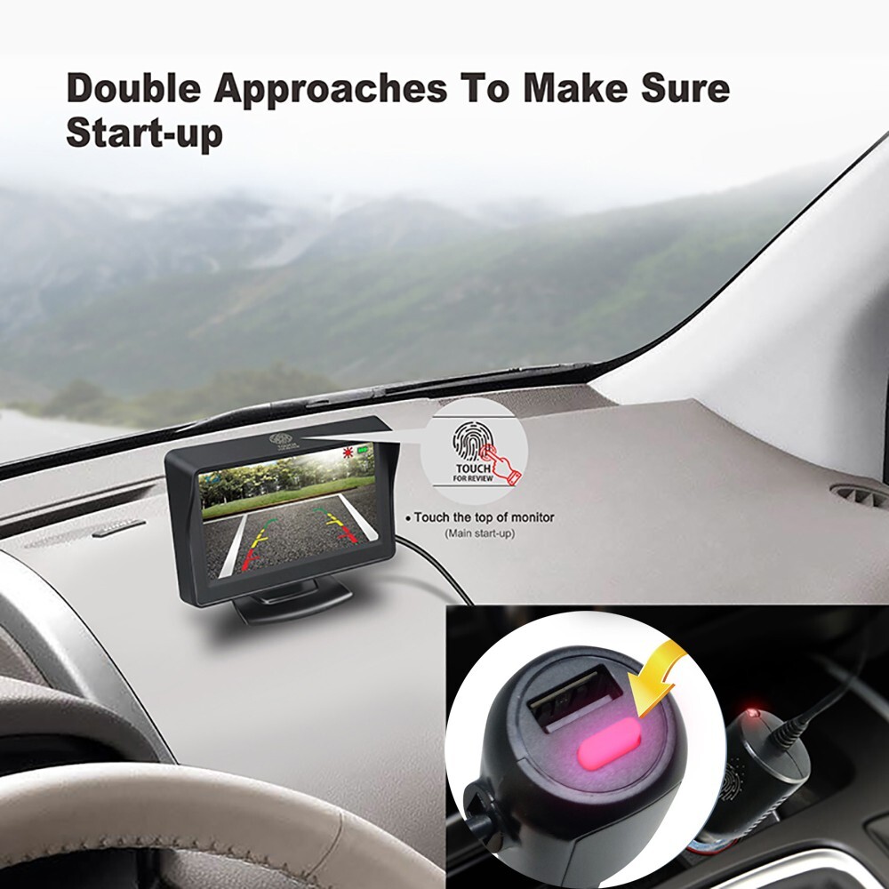 Wireless Waterproof HD Solar License Plate Rear View Backup Camera ...