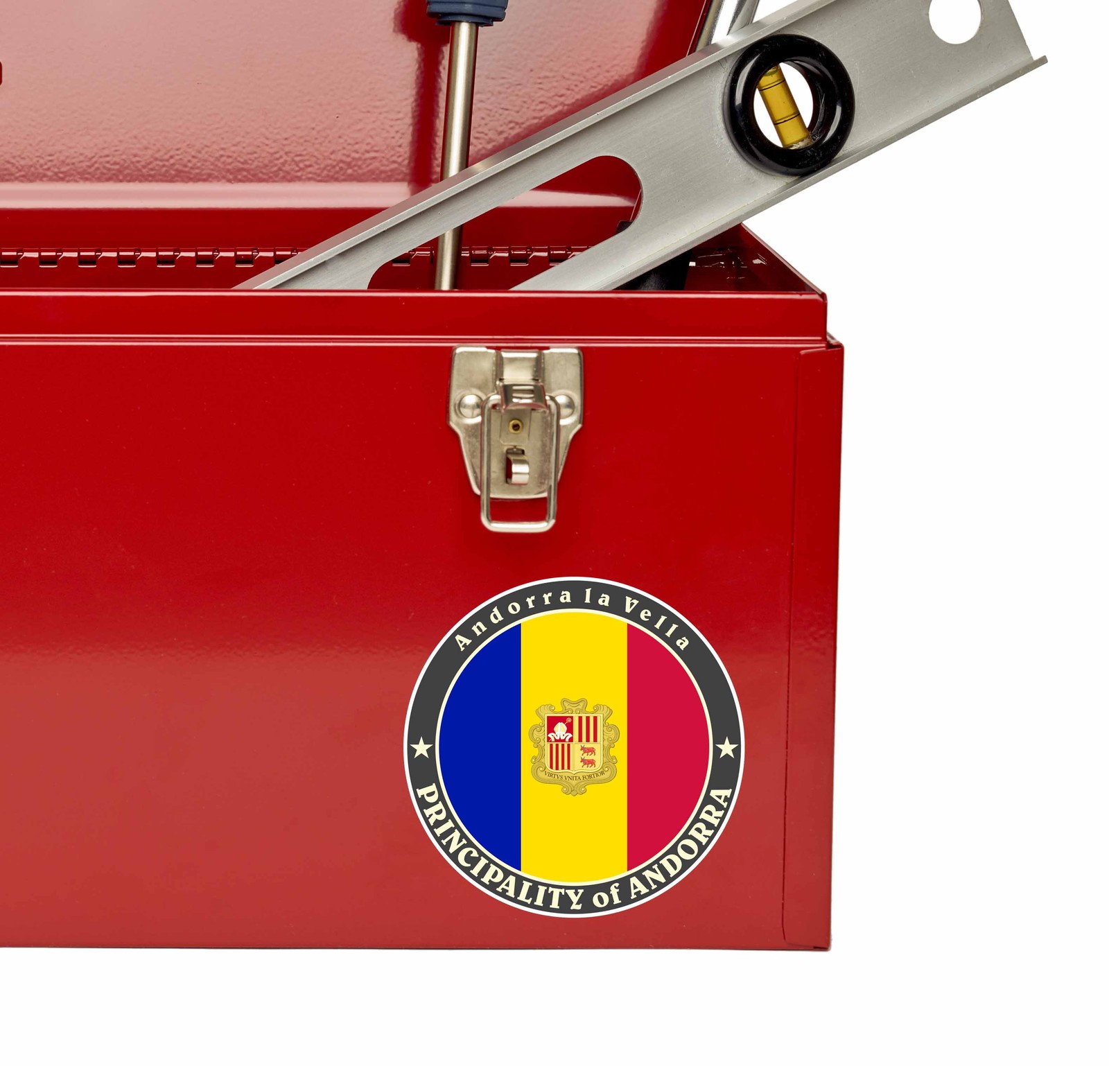 2 x 10cm Andorra la Vella Flag Vinyl Sticker Laptop Car Travel Luggage ...