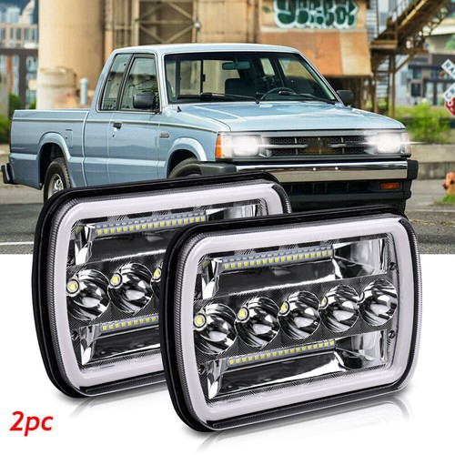 7x6" LED Headlights Hi/Lo Halo DRL fit Mazda b2000 b2200 b2600 1986-1993 Pickup | eBay