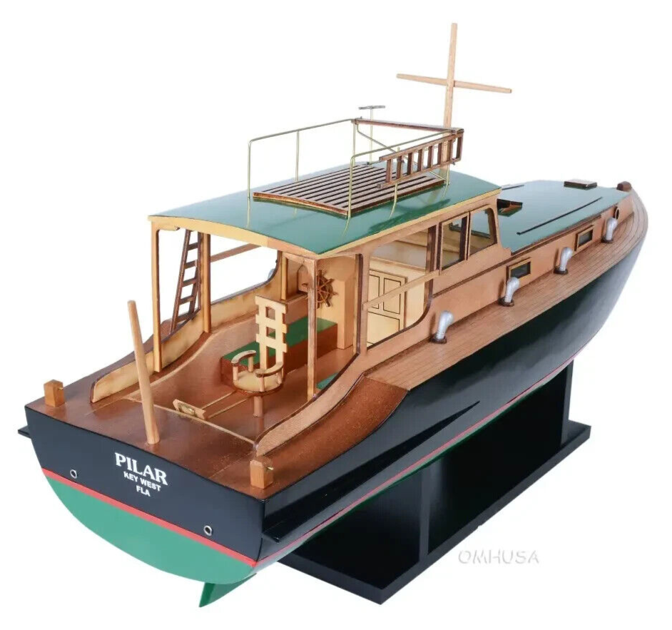 Ernest Hemingway's Pilar Fishing Boat Wooden Model 27.5" Motor Yacht ...
