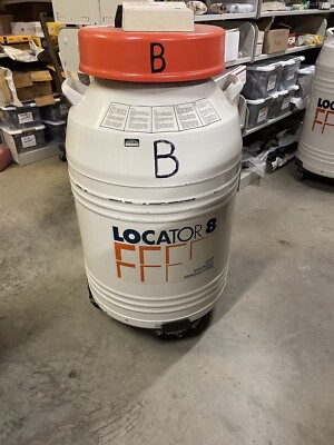 CRYO BIOLOGICAL LOCATOR 8 STORAGE SYSTEM W/ MONITOR , RACKS & WHEELS ...