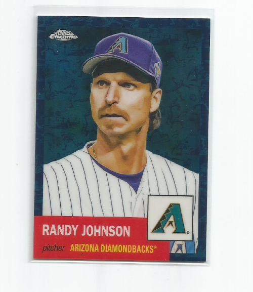 RANDY JOHNSON (Arizona) 2022 TOPPS CHROME PLAT ANNIV BLUE TOILE #454 ...