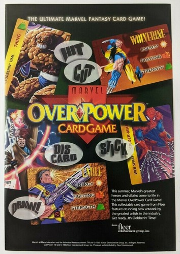 Marvel OverPower CCG TCG Print Ad Card Game Poster Art PROMO Official ...