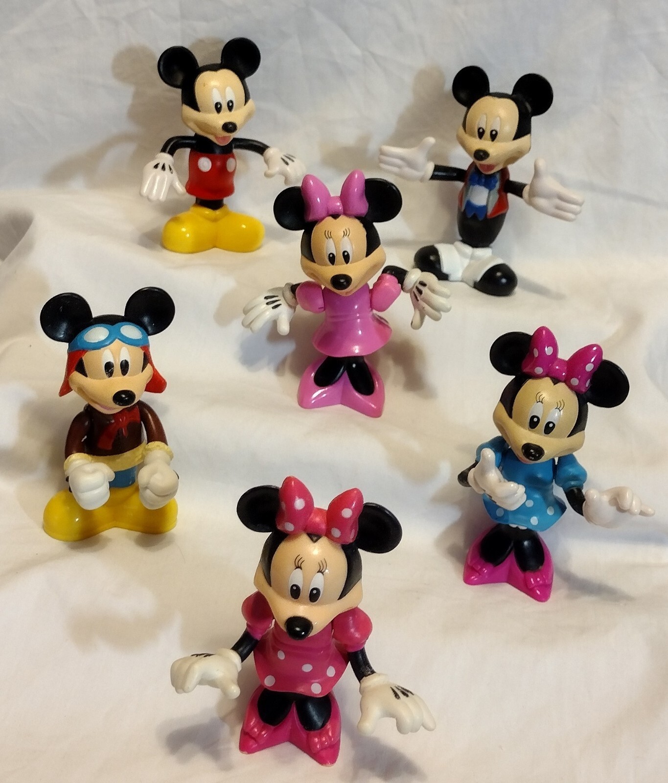 Lot of 6 Disney 3" Posable Minnie & Mickey Mouse Figures Pvc | eBay