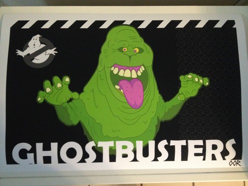 Ghostbusters Slimer 24"x36" movie poster print | eBay