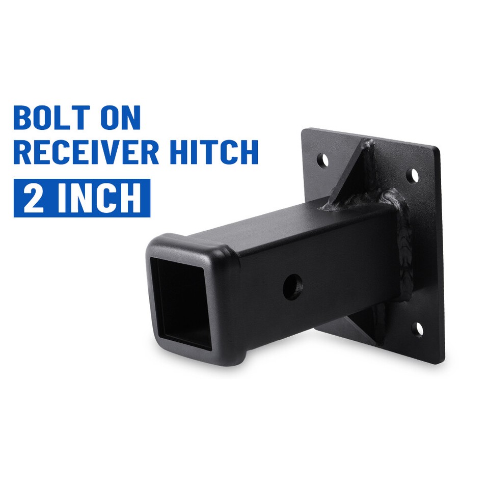 Bolt-On Trailer Hitch Receiver Tube 2" 12,500lbs Heavy Duty Tongue Lawn ...
