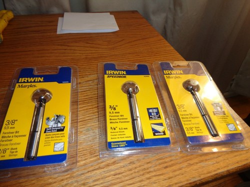 3 Irwin Speedbor Forstner Bit 3/8" / 9,5mm 3/8 Shank | eBay